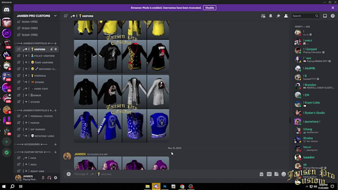 Professionally make custom clothes for gta fivem any design will do by ...