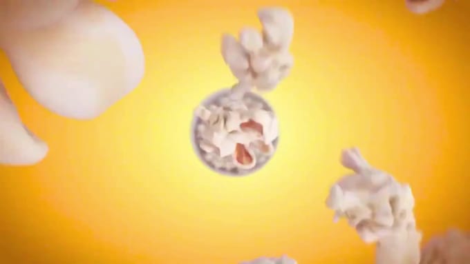 Render 3d food product animation 3d food commercial cgi 3d snacks promo ...