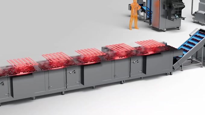 Do 3d industrial factory production line animation custom industrial ...