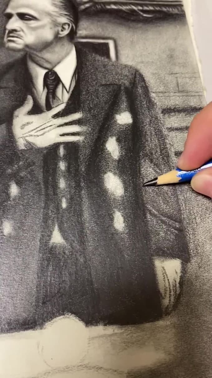 Draw a professional pencil drawing, realistic portrait by ...