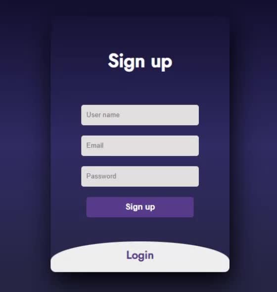 Create a responsive login and sign up form, using html, css, and js by ...
