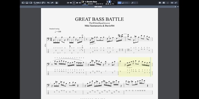 Transcribe and write professional bass tabs for any song by Zakbbassz ...