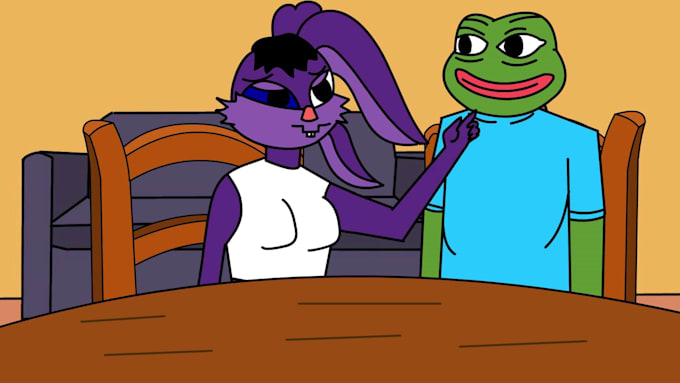 Create 2d crypto meme animations , gif like pepe pino ponke style by ...