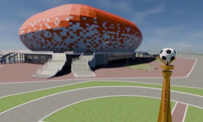 Render realistic 3d stadium animation, 3d stadium design, modeling ...