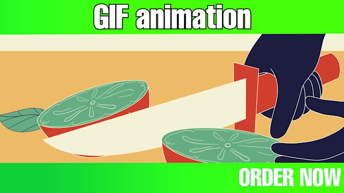 Creat a costume animated gif or a 2d loop animation for you by ...