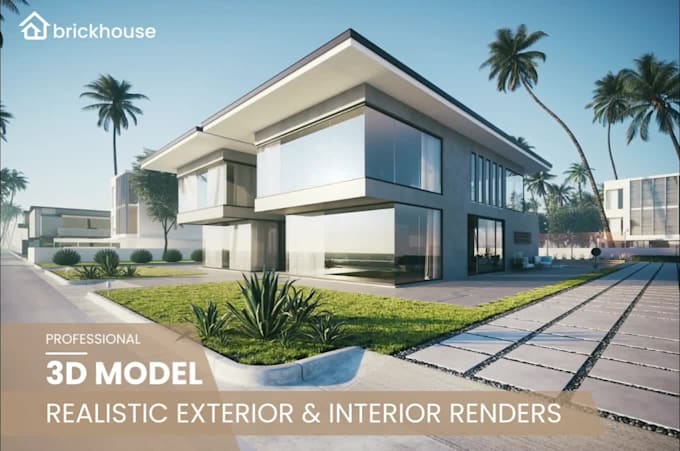 Render realistic exterior design visualizations, building design and 3d modeling by Brickhouse ...