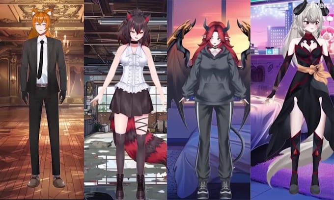 Do live2d model for vtubers anime live2d for streaming custom pngtuber ...