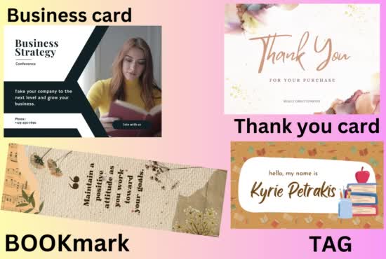 Design bookmark, phone wallpaper, cards by Srkdesign57 | Fiverr