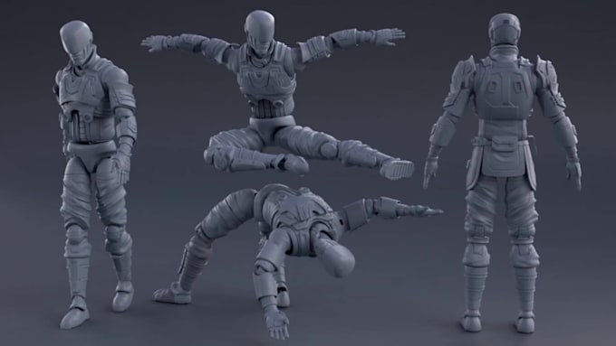 3d articulated model articulated action figure 3d action figure for 3d ...