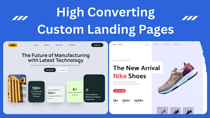Design and build a professional custom landing page with react and tailwind by Pixel_and_logic ...