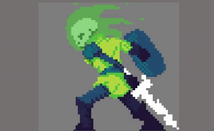 Draw 2d retro pixel game art sprite sheet, 2d sprite sheet, pixel art ...