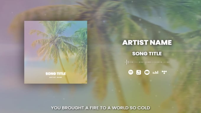 Make a custom music visualizer with lyrics by Lunevisuals | Fiverr