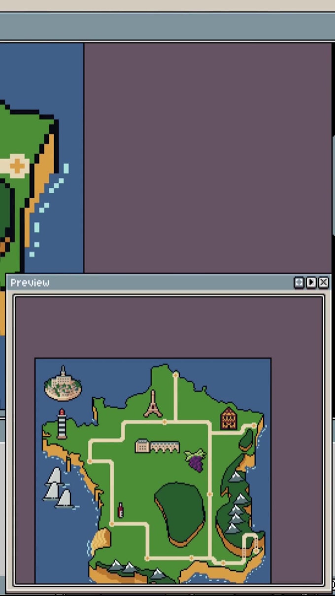 Draw a mario style map in pixel art by Lacroixvincent | Fiverr