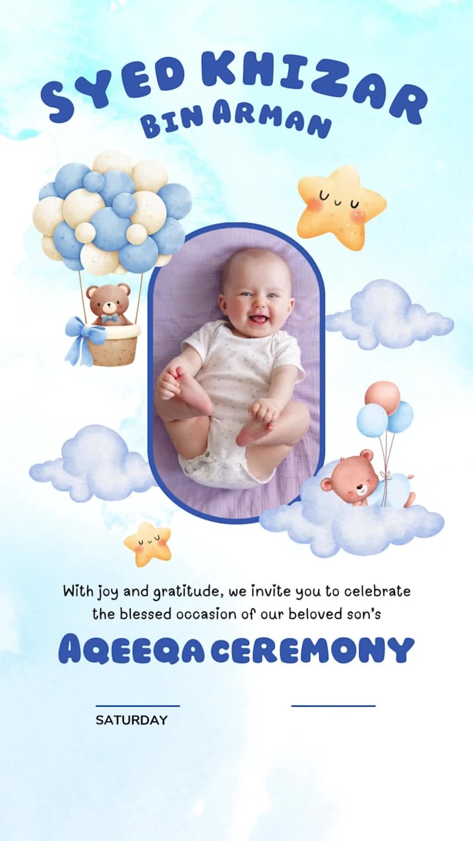 Create custom animated digital invitations by Waqasahmad676 | Fiverr