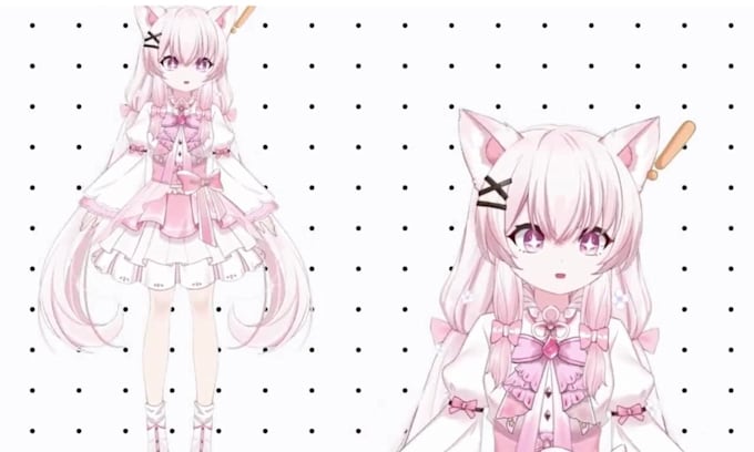 Design and rig live2d vtuber model vtuber avatar pngtuber 3d vtuber avatar by Flourish_briggs ...