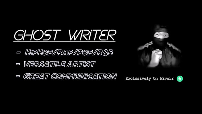 Ghost write your rap song by Golios_gaphics | Fiverr