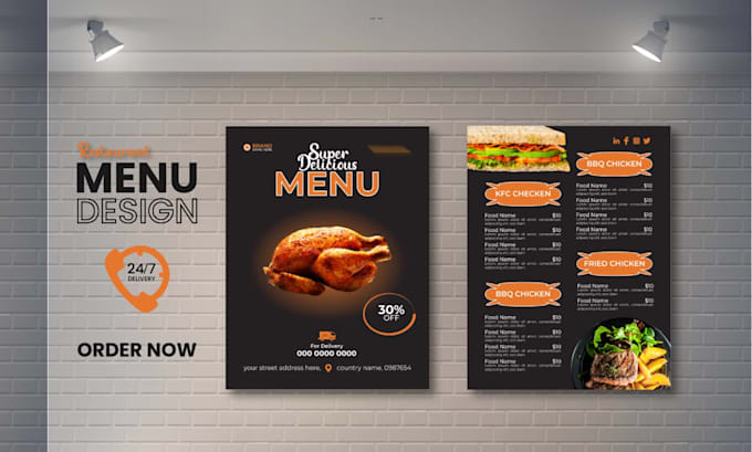Do food menu price list restaurant design for your business