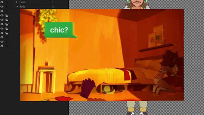 Create adobe puppet for character animator, vtuber, twitch, or ...