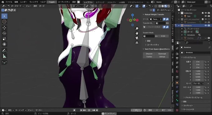 Fix, edit, weight paint and convert mmd, vtuber vrchat, vroid, vrm and sfm model by Vertexfix ...