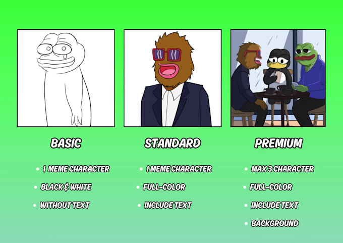 Draw funny custom meme coin art for your website or social media by ...