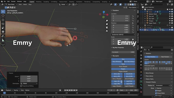 Be rig 3d model in blender for animation to game in engines by Emmy ...