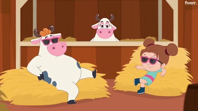 Make 2d kids animation nursery rhymes video for your channel by ...