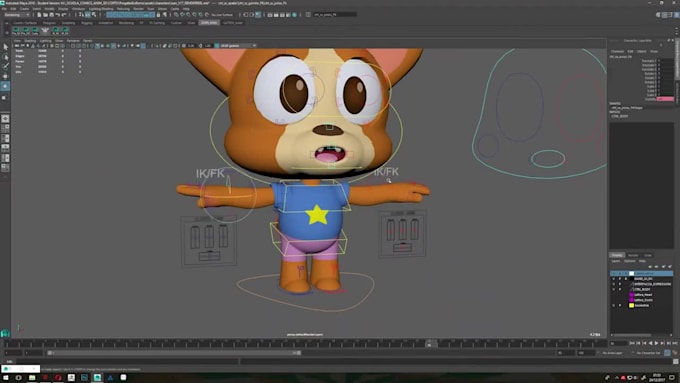 Do 3d cartoon style rig,facial rig setup,3d character joints,ik fk ...