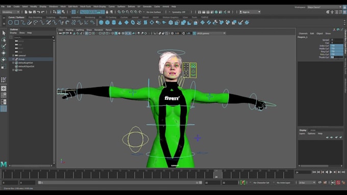 Rig 3d character in maya for unreal, unity, games, or mocap by Idduland ...