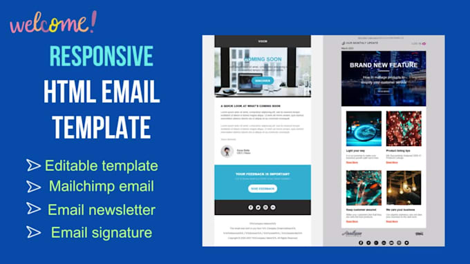 Create responsive html email template by Shoebsalehin | Fiverr