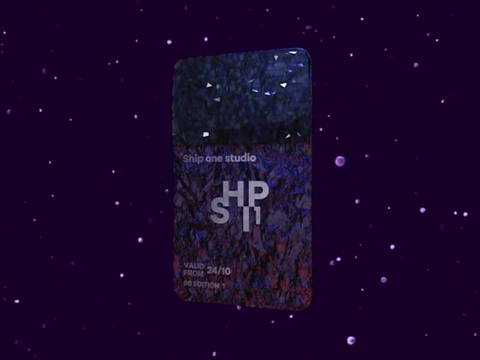 Create animated futuristic nft card, 3d animated trading card ...