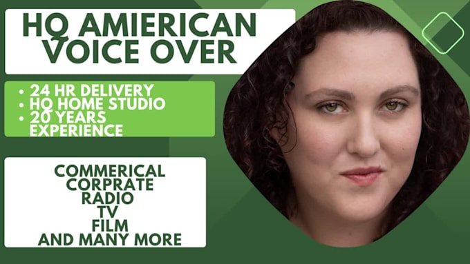 Create a captivating high quality american female voice over by Erin ...
