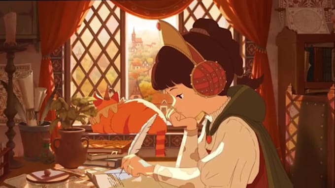 Create 2d japanese anime style lofi animation or loop video frame by ...