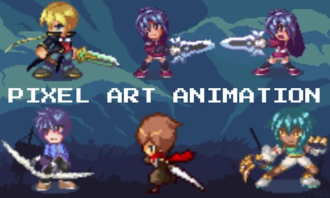 Do pixel art animation sprite sheet, pixel art character, rpg, pixel ...