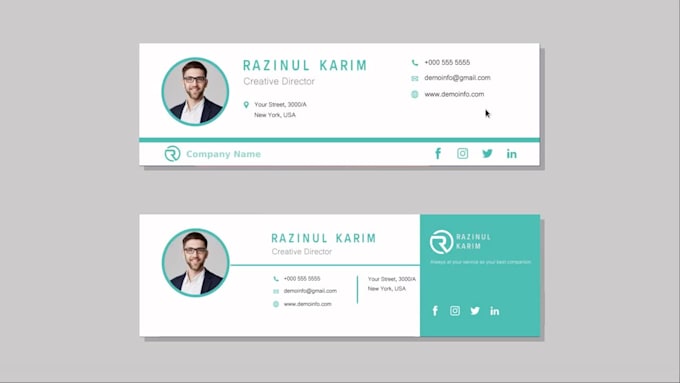 Design a professional clickable html email signature by Razinulkarim | Fiverr