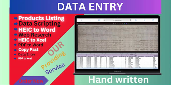 Do fast data entry handwritten by Dataandlistpro | Fiverr