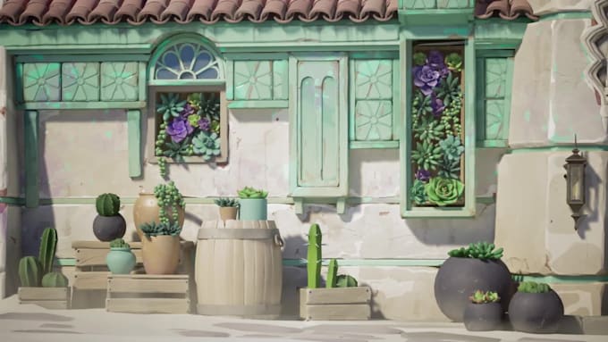 3d stylized environment 3d scene 3d level design in blender unreal engine by Keoman001 | Fiverr