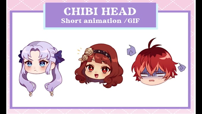 Create chibi head gif by Lunallion | Fiverr