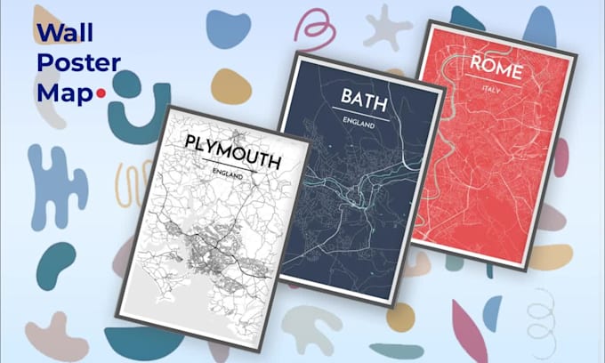 Design a city or region wall custom map , printable art map by Omarbizz ...