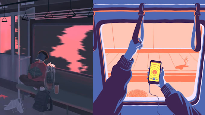 Create lofi loop animation, chill lofi, lofi art, animated gif by ...