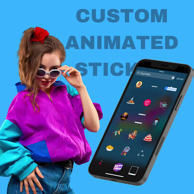 Custom instagram sticker,animated gif by Ooyevillain | Fiverr