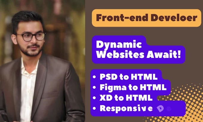 Efficiently transform figma psd xd to web conversions using html css bootsrtap by Ahmed_webdev99 ...