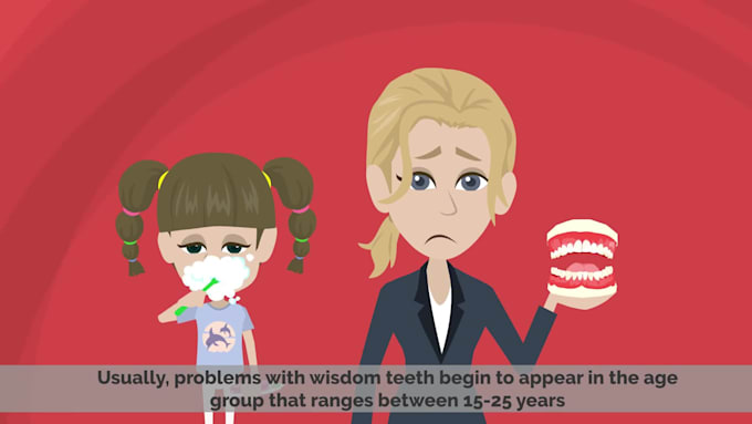 Do 3d medical animation video for wisdom teeth cause, symptoms and ...