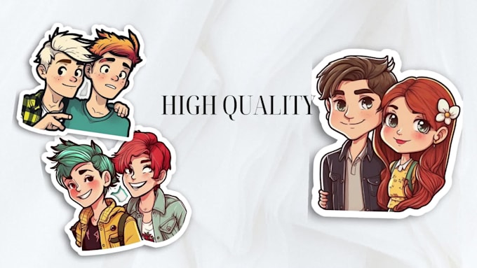 Create personalized beautiful ai cartoon stickers for you by Natishy ...