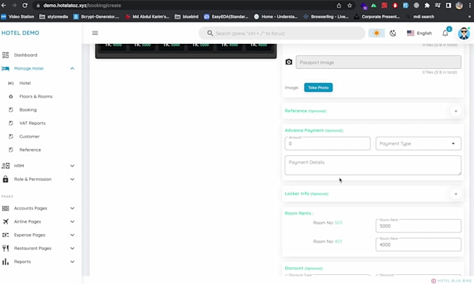 Hotel booking and restaurant pos management system by Karimcse | Fiverr