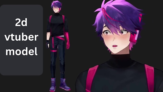 Draw and rig your 2d vtuber model, live 2d vtuber, 2d rigging, anime by ...