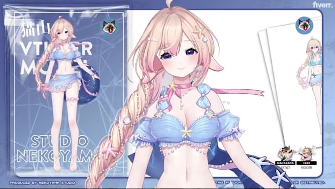 Design and rig pro vtuber character in live2d, for vtuber model and vtube studio by Anu_animator ...