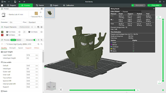 Slice your stl file for 3d printing on bambu studio by Henry_thomas04 | Fiverr