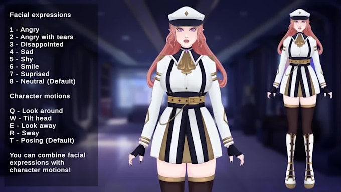 Custom live2d anime vtuber avaters with face tracking and stream twitch ...