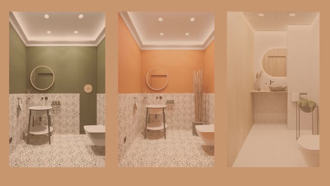 Create interior designs from scratch, set of 2d drawings, 3d realistic ...