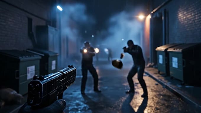 3d bullet gunshot, 3d gun model,muzzle flashes and bullet hits for your ...